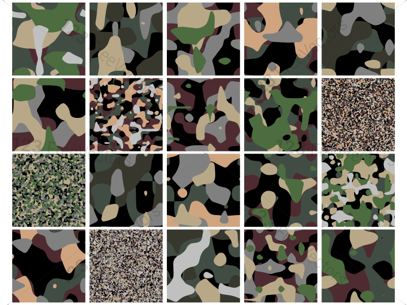 Seamless Camouflage Pattern Designs