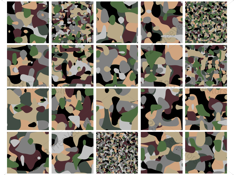 8 Color Camouflage Pattern Pack