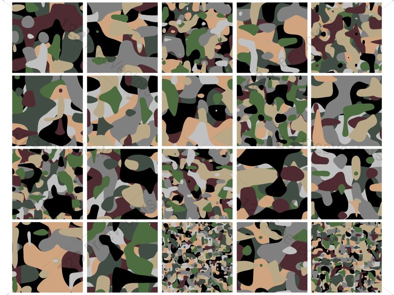 8 Color Camouflage Pattern Pack