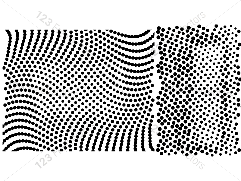 Abstract Halftone Circle Patterns
