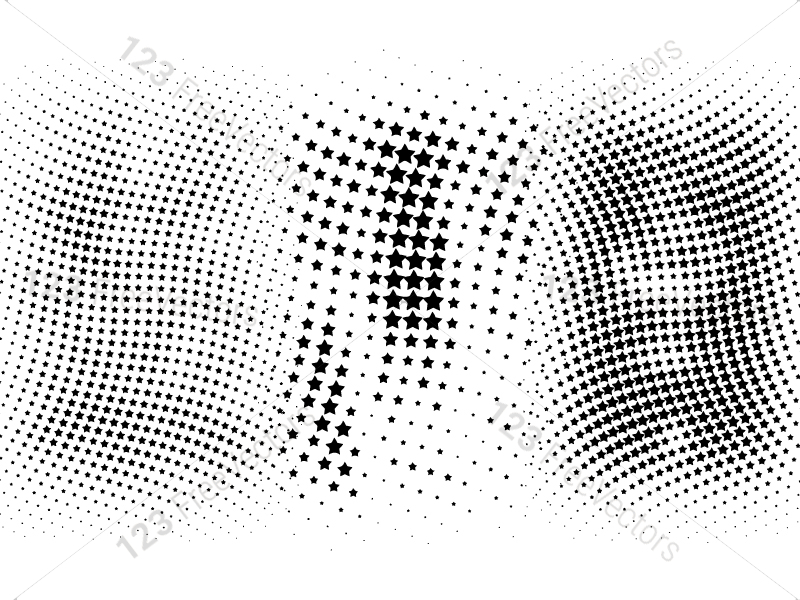 Star Halftone Vector Patterns