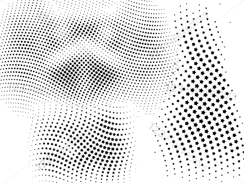 Star Halftone Vector Patterns