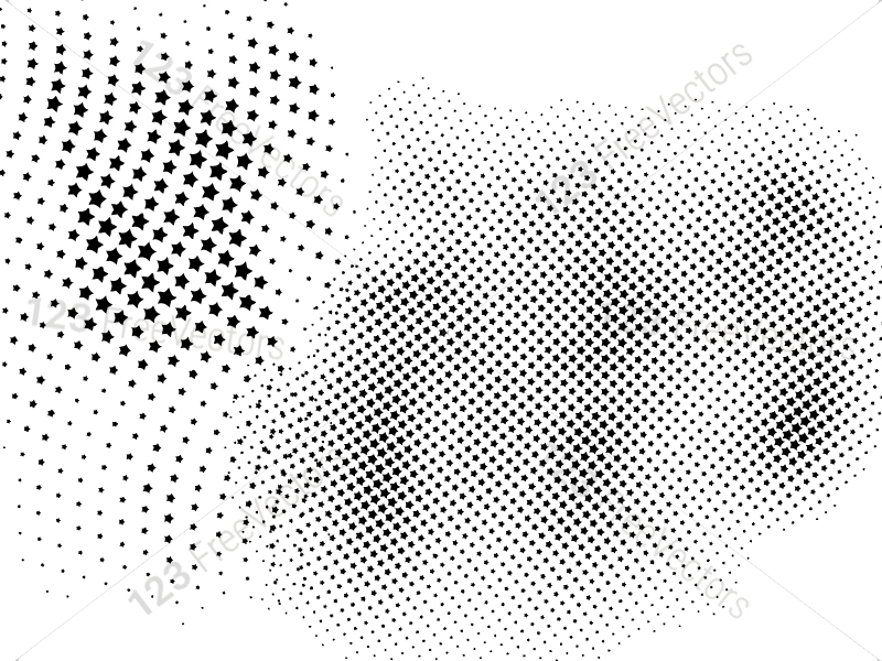 Star Halftone Vector Patterns