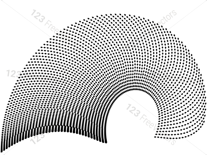 Diamond Halftone Wave Line Design Vector and Photoshop Brush Pack