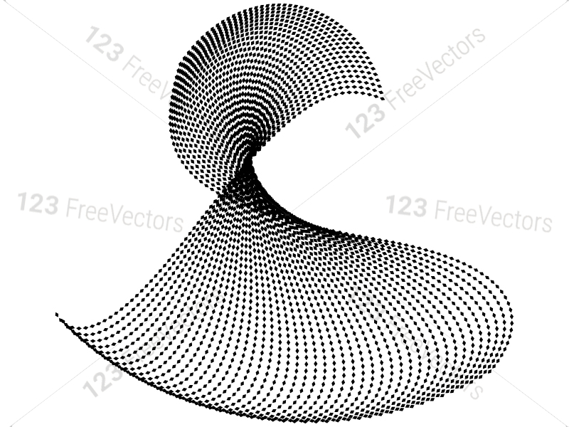 Diamond Halftone Wave Line Design Vector and Photoshop Brush Pack