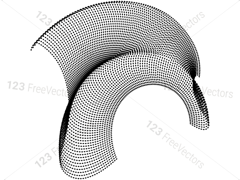 Diamond Halftone Wave Line Design Vector and Photoshop Brush Pack