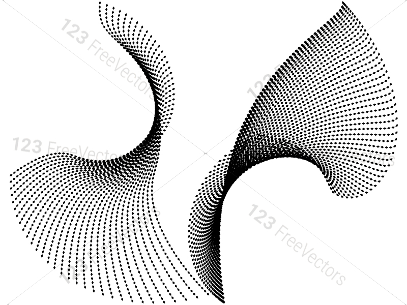 Diamond Halftone Wave Line Design Vector and Photoshop Brush Pack