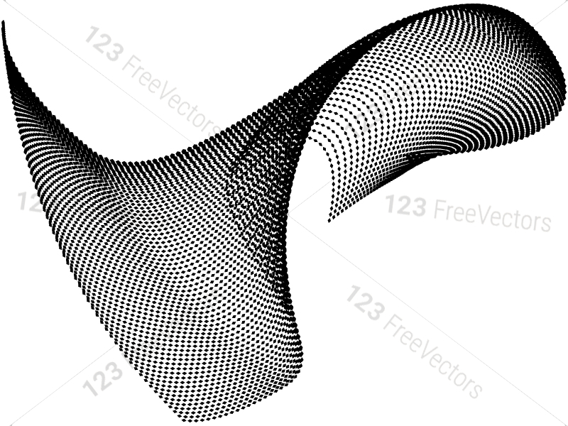 Diamond Halftone Wave Line Design Vector and Photoshop Brush Pack