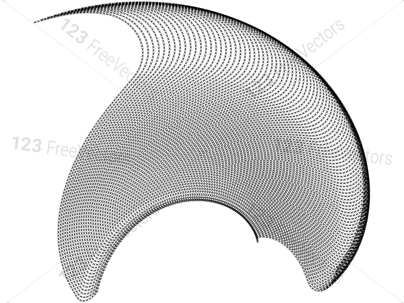 Abstract X Shape Design with Wave Pattern