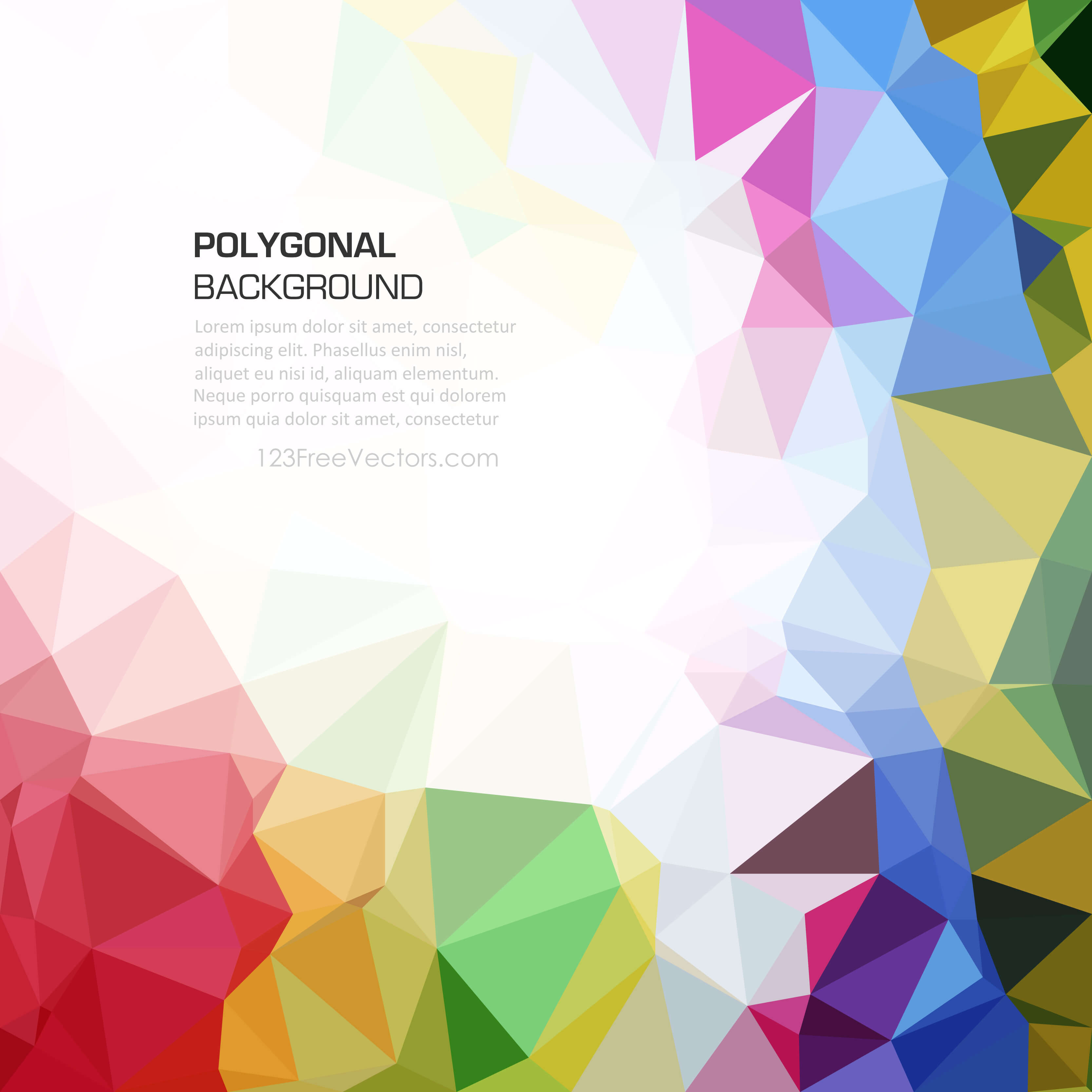 Colorful Polygonal Triangular Background Template | 123Freevectors Colorful Polygonal Triangular Background Template | 123Freevectors